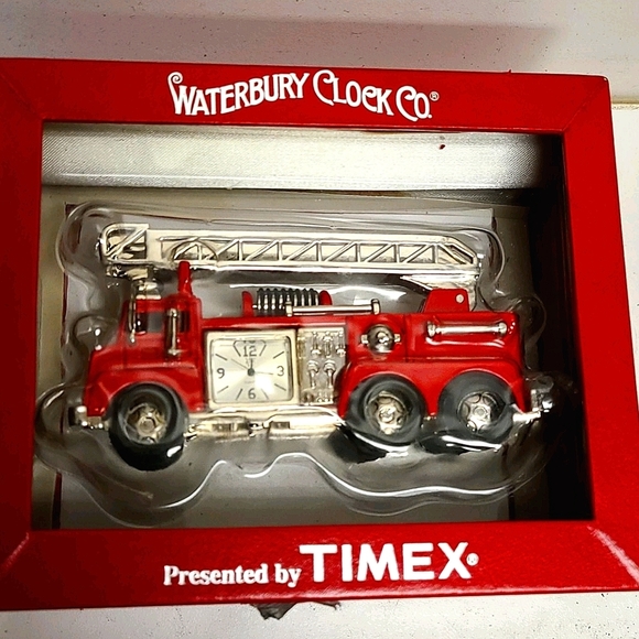 Vintage | Accents | Waterbury By Timex Collectible Miniclock Fire Eng ...